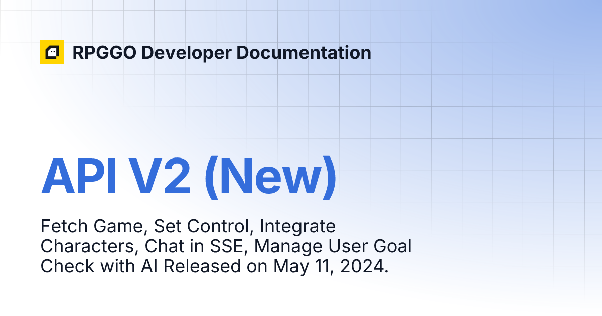 API V2 (New) | RPGGO Developer Documentation