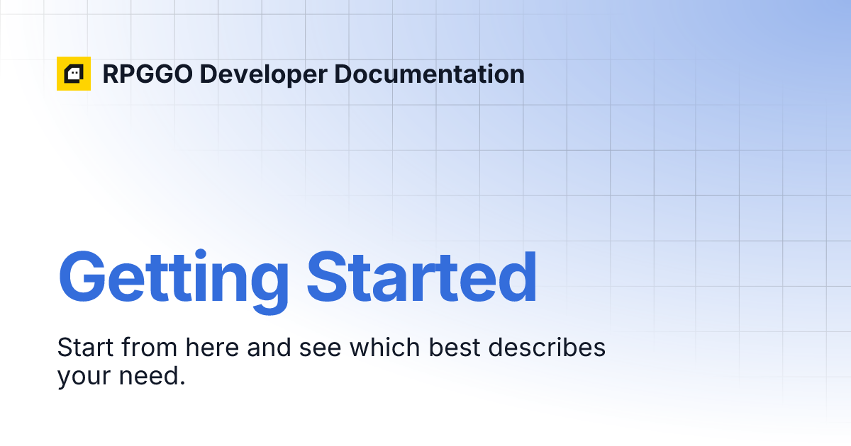 Getting Started | RPGGO Developer Documentation