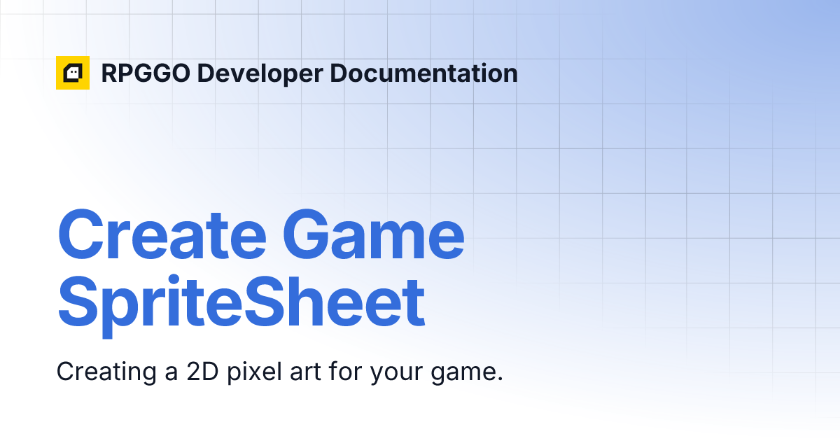 Create Game SpriteSheet | RPGGO Developer Documentation